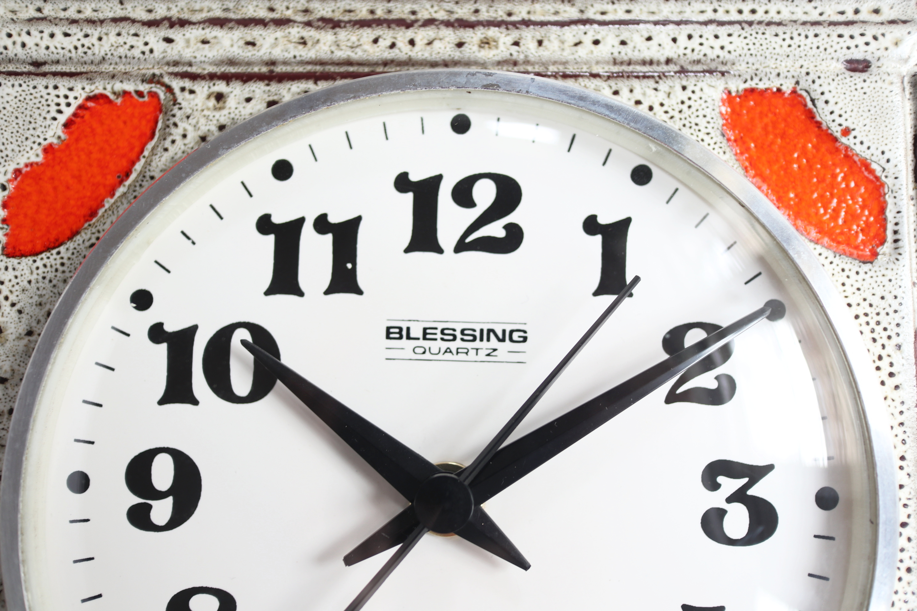 Vintage Ceramic Wall Clock by Blessing – Made in Germany - Omakase Vintage