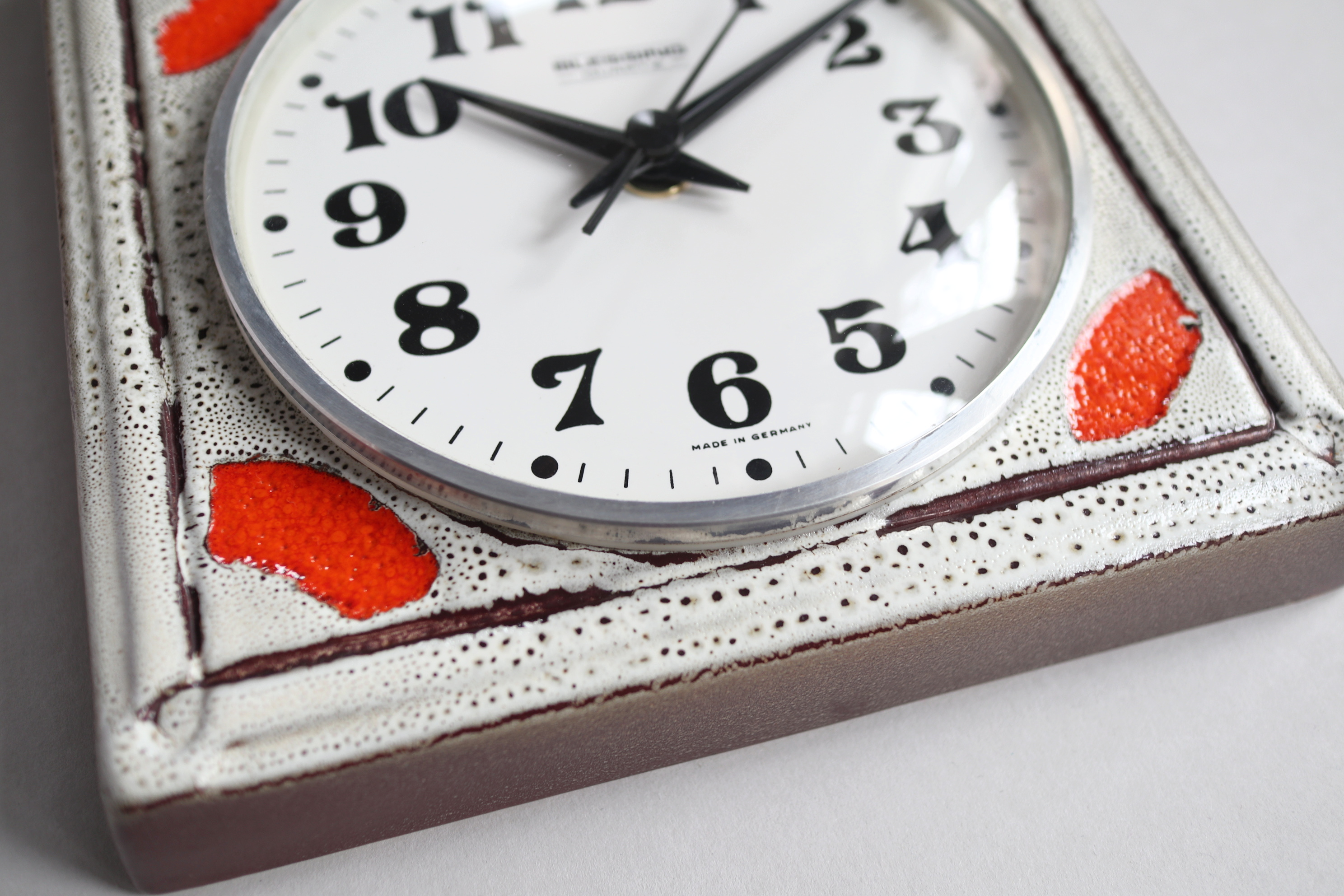 Vintage Ceramic Wall Clock by Blessing – Made in Germany - Omakase Vintage